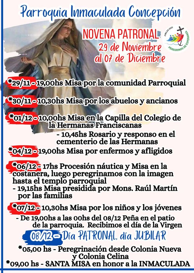 Villa Urquiza: festejos patronales y procesión náutica en honor a Inmaculada Concepción